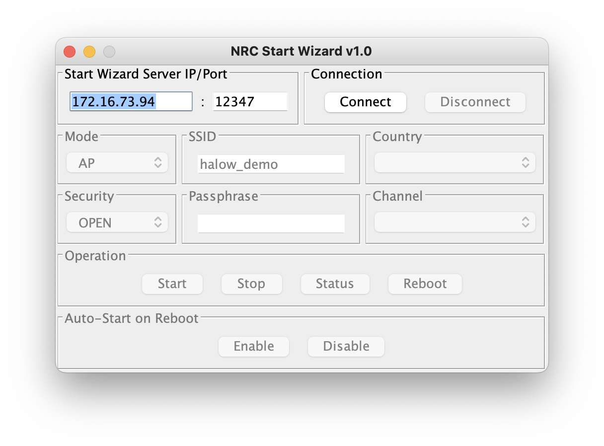 EVK Setup with the Start Wizard — NRC7394 EVK User Guide 1.0 documentation